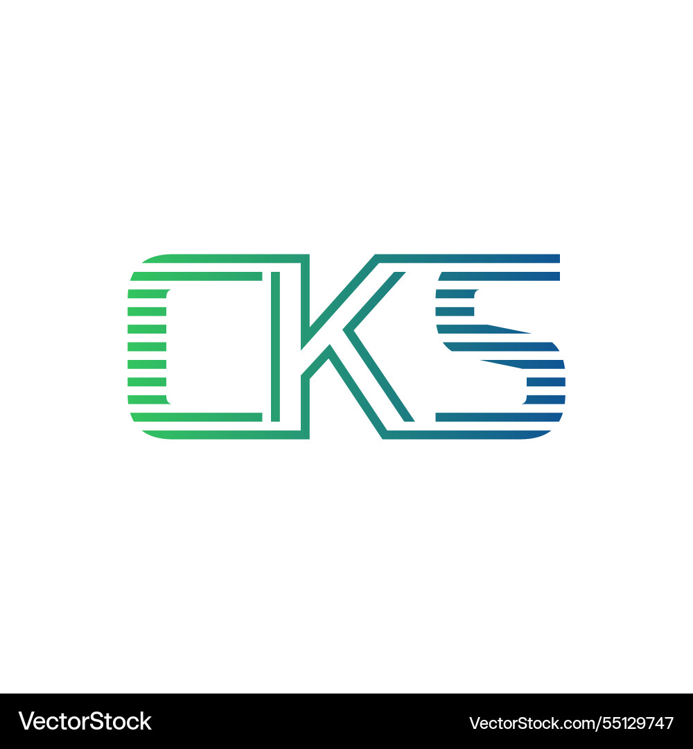 Modern cks logo design letter minimalist Vector Image
