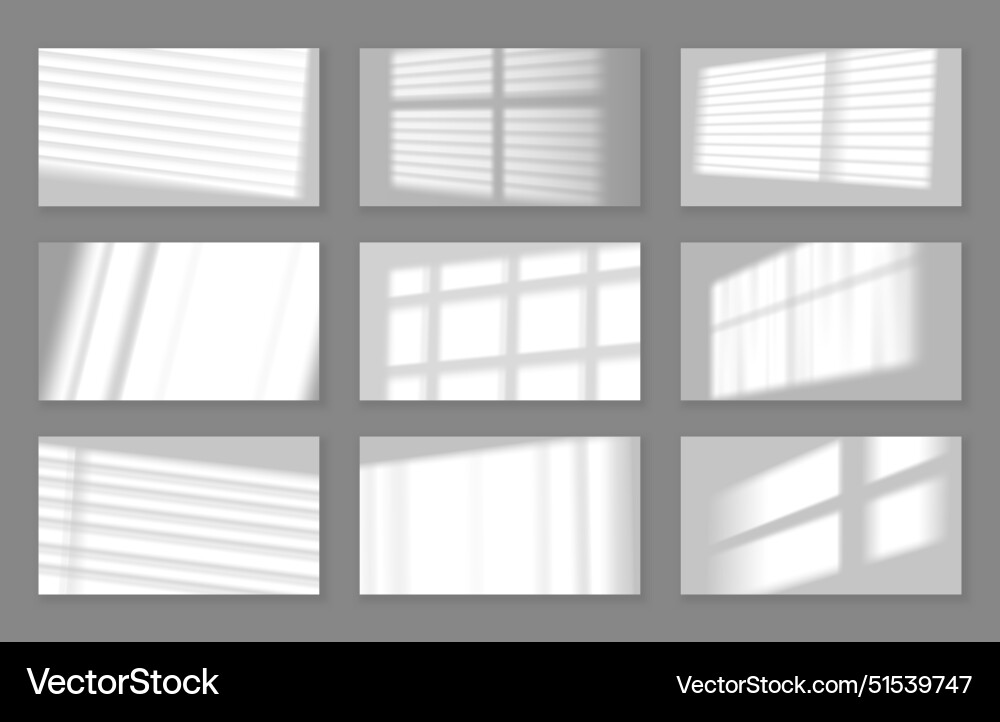 Realistic wall with gobo shadow window frame Vector Image