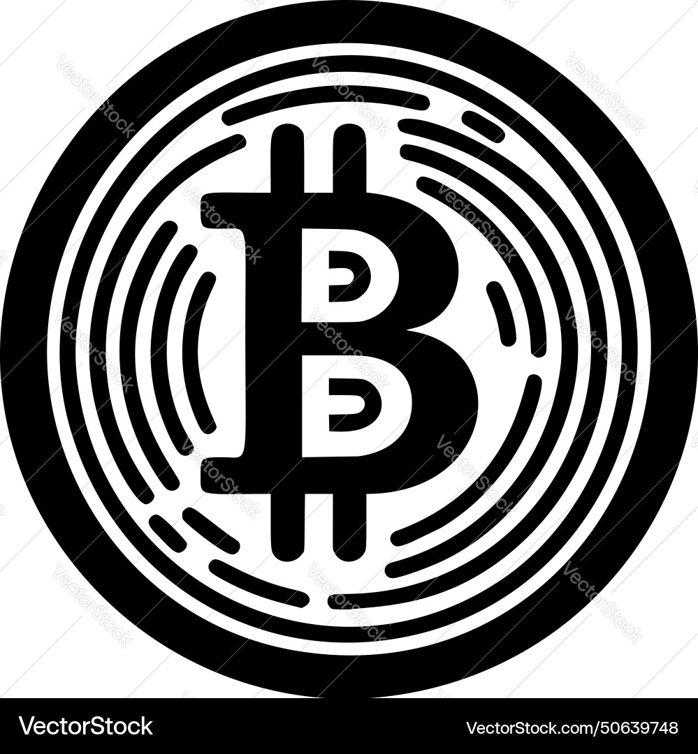 Bitcoin symbol Royalty Free Vector Image - VectorStock