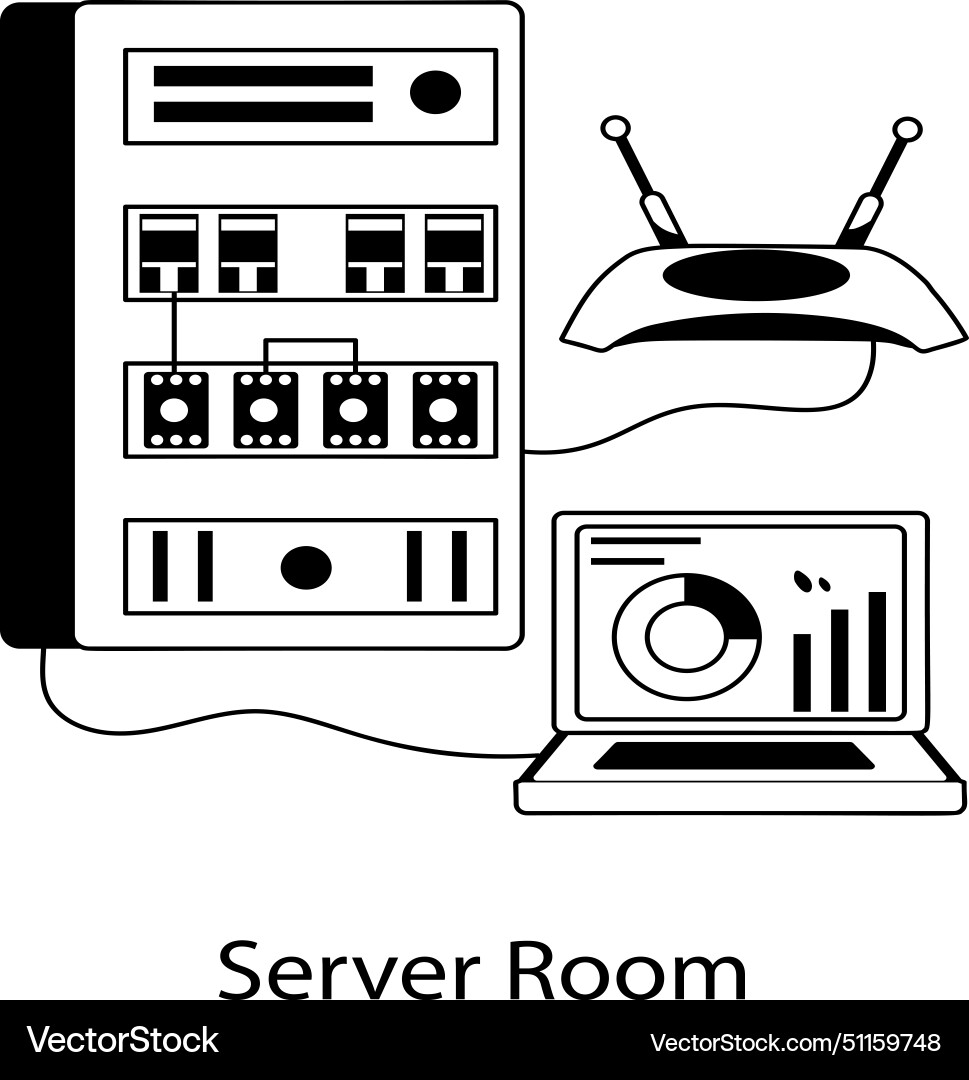 Data center Royalty Free Vector Image - VectorStock