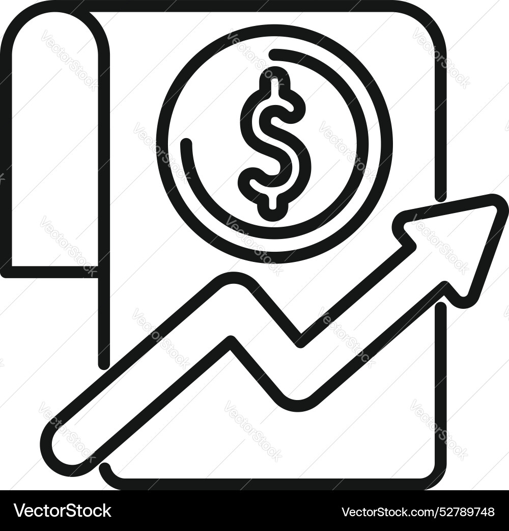 Financial report showing increasing profits Vector Image