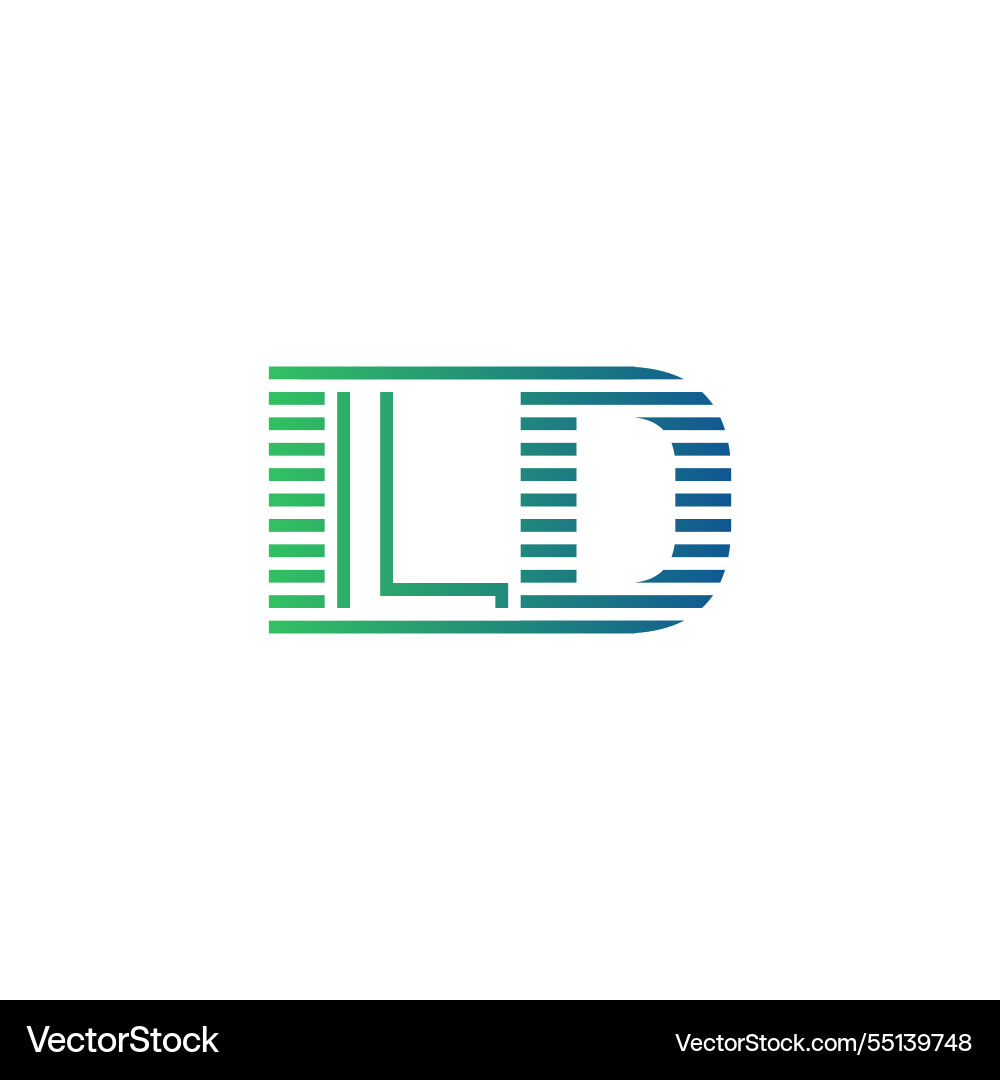 Modern ild logo design letter minimalist Vector Image