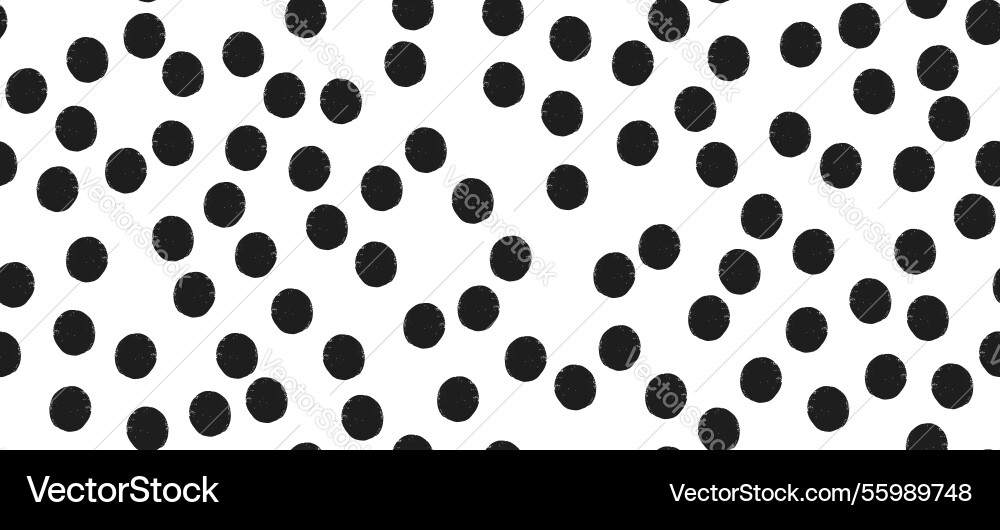 Seamless pattern with irregular crayon dots Vector Image
