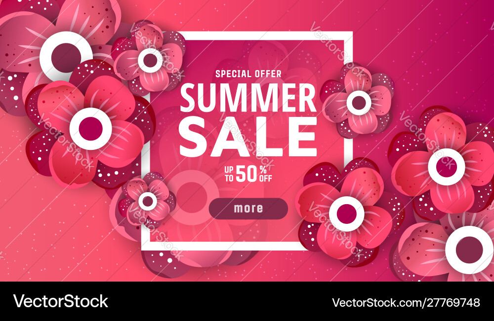 Summer sale background layout banners Royalty Free Vector