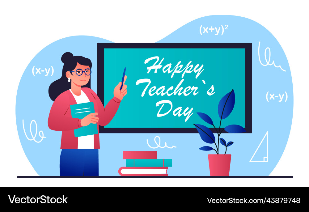 Teachers day celebration Royalty Free Vector Image