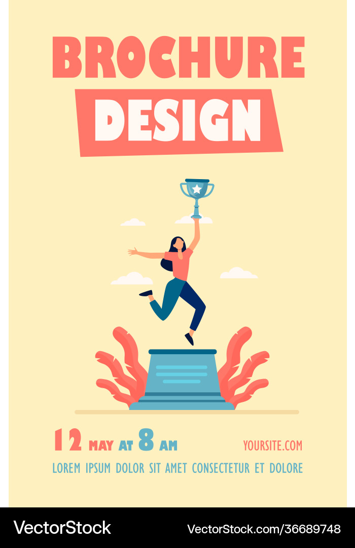 Woman celebrating victory Royalty Free Vector Image