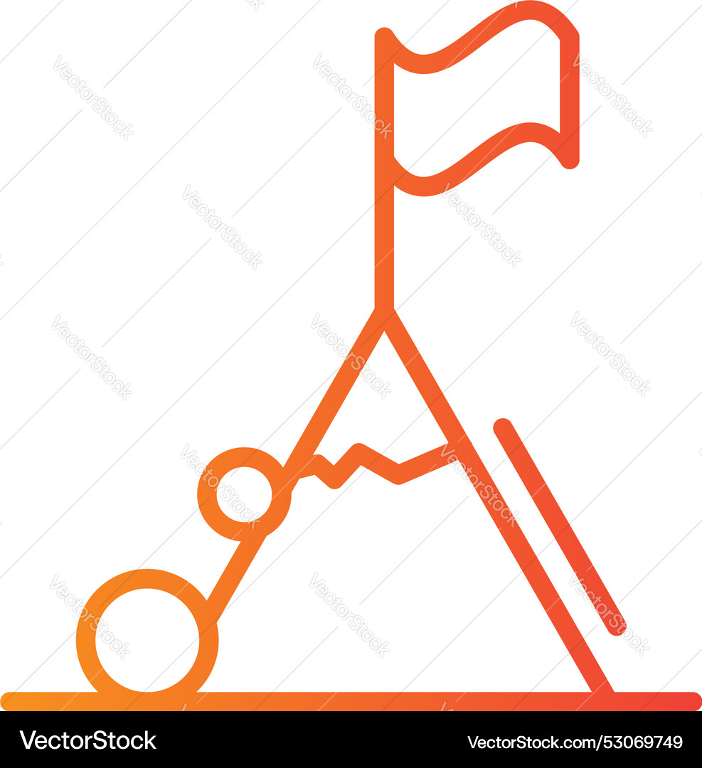 Boulder line gradient design Royalty Free Vector Image