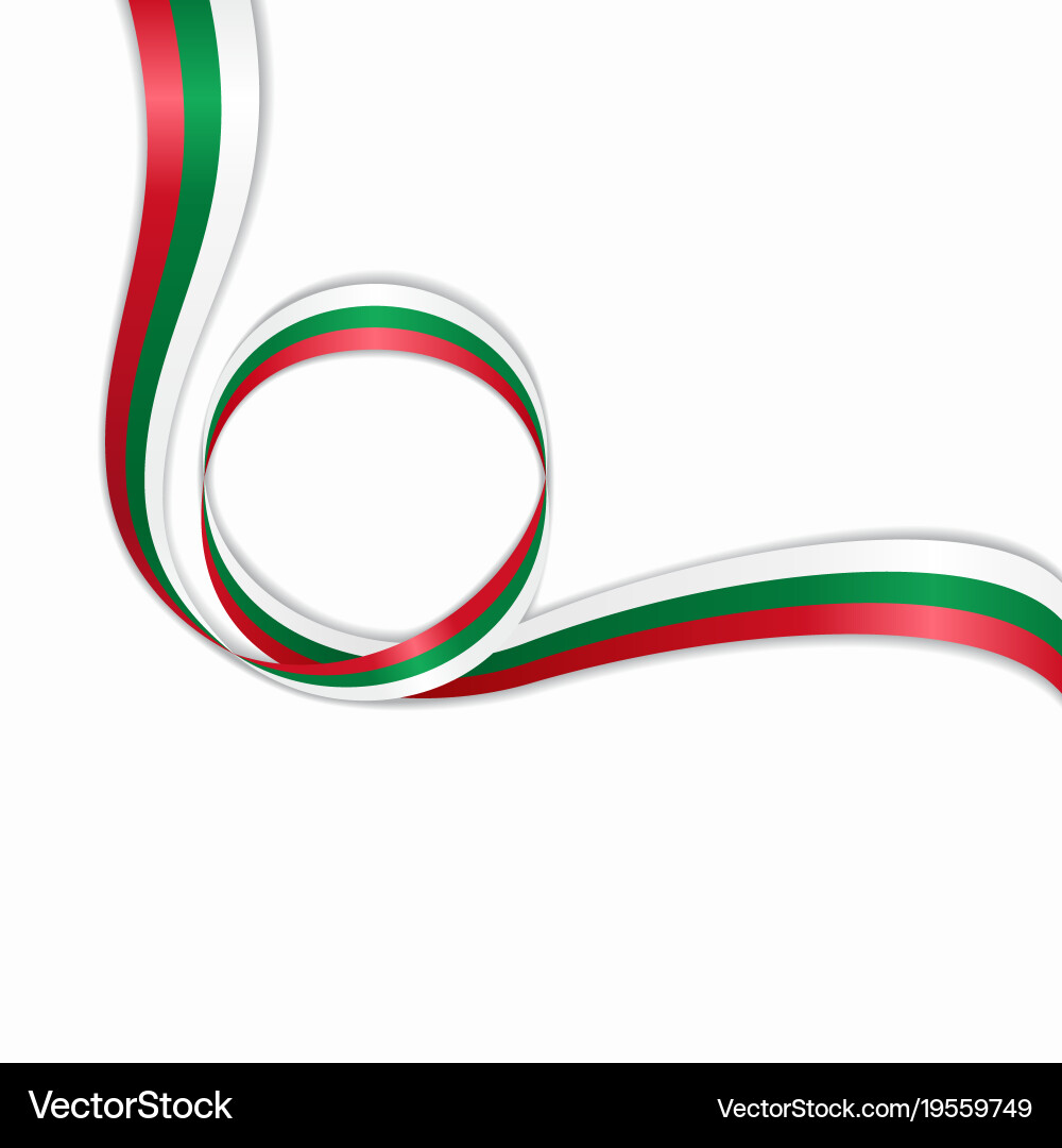 Bulgarian wavy flag background Royalty Free Vector Image