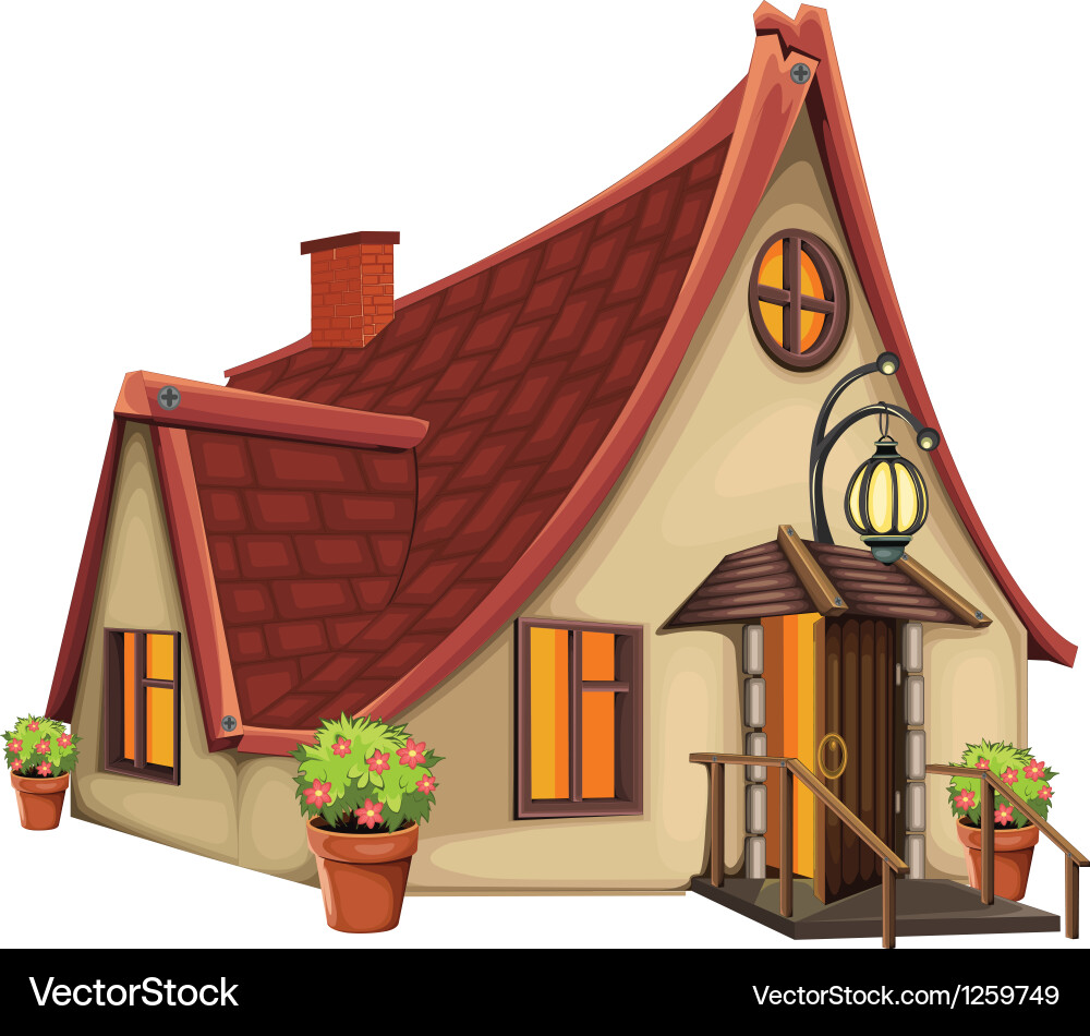 Charming Fantasy Cottage Royalty Free Vector Image