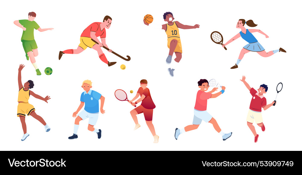 Colorful sports Royalty Free Vector Image - VectorStock