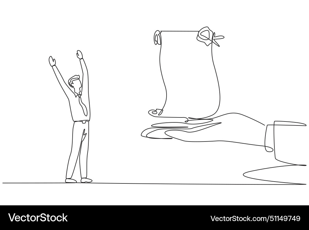 Continuous one line drawing the businessman Vector Image
