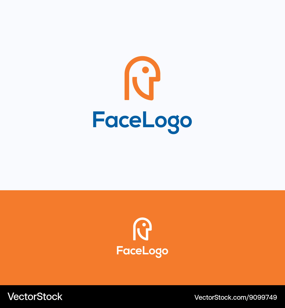 Face logo Royalty Free Vector Image - VectorStock