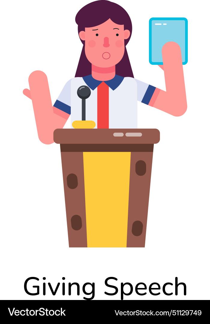 Giving speech Royalty Free Vector Image - VectorStock