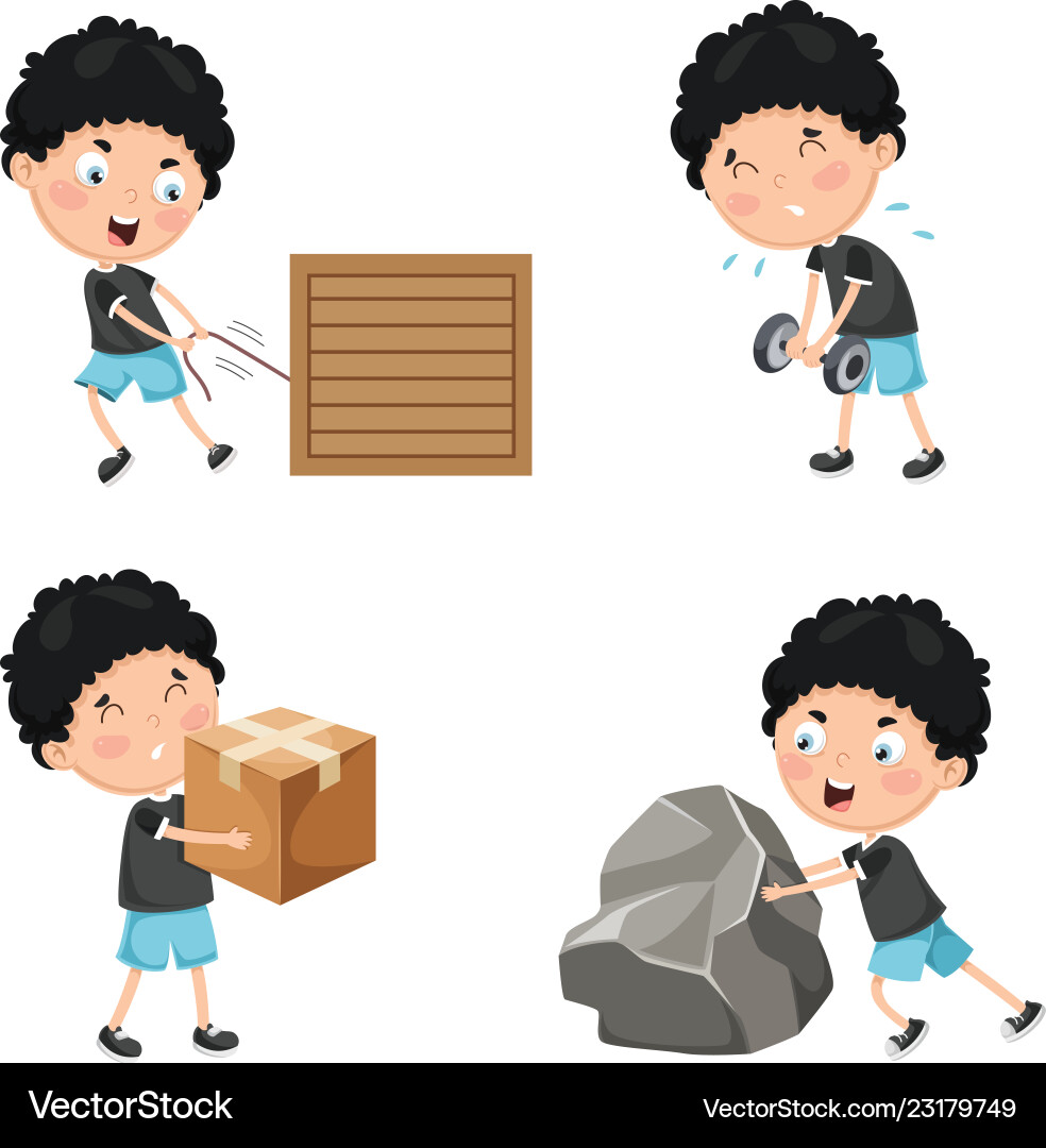 Kids physical activities Royalty Free Vector Image