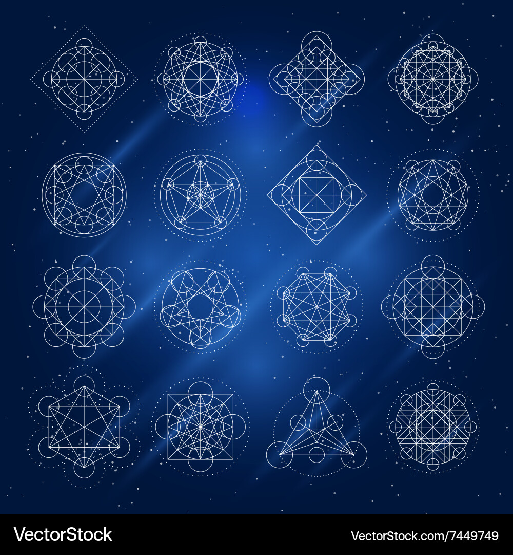 Magic geometry signs Royalty Free Vector Image