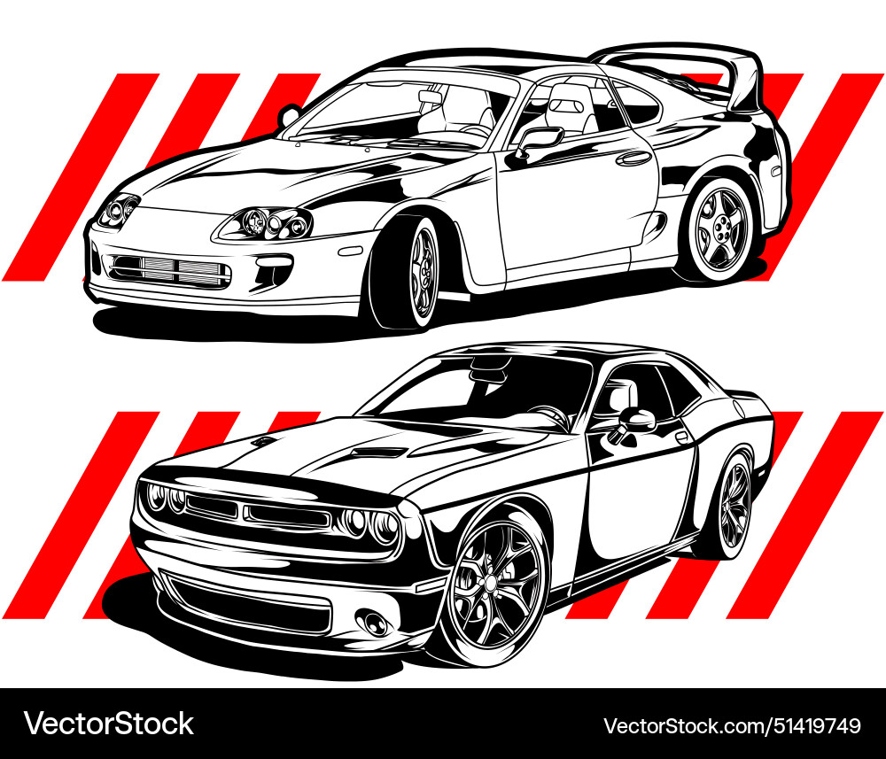 Race drift car Royalty Free Vector Image - VectorStock