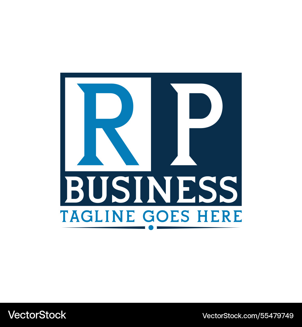 Rp logo letter business design Royalty Free Vector Image