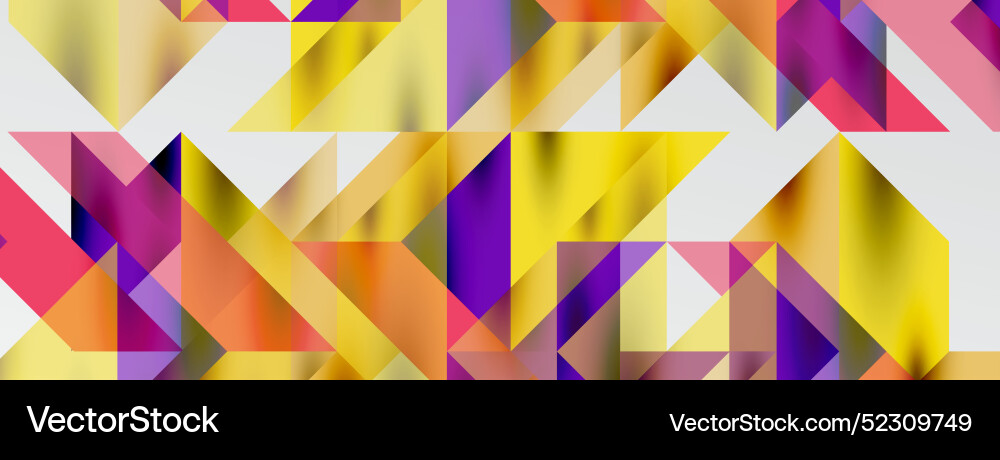 Tech minimal overlapping triangle shapes elements Vector Image