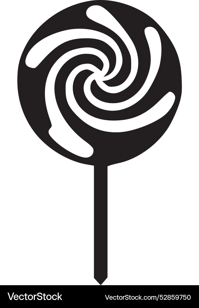 Candy - minimalist and flat logo Royalty Free Vector Image