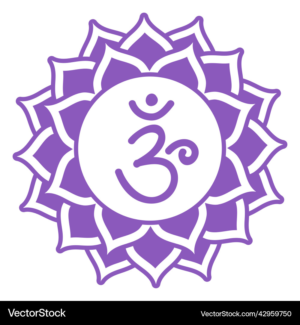 Crown chakra symbol high quality Royalty Free Vector Image