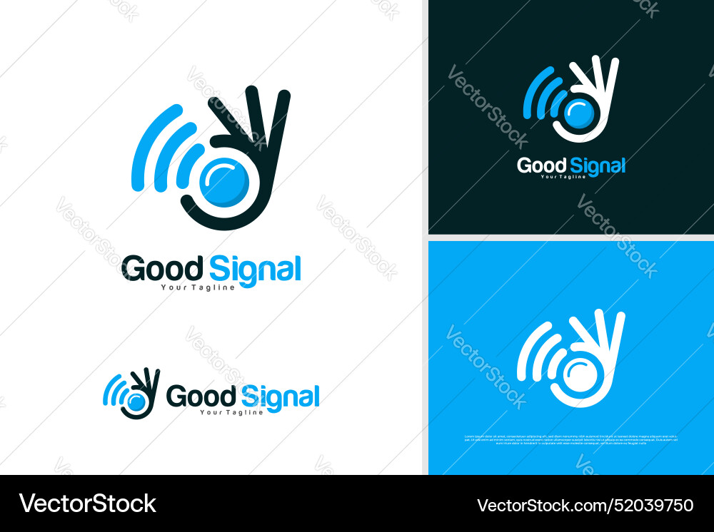 Good signal logo design technology Royalty Free Vector Image