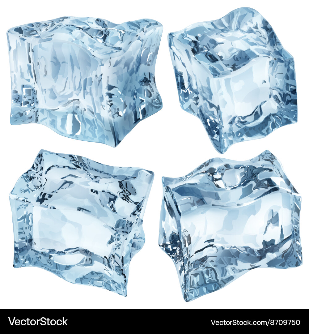 Ice cubes Royalty Free Vector Image - VectorStock