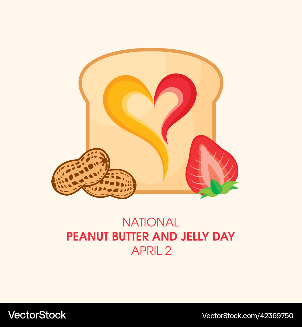 National peanut butter and jelly day Royalty Free Vector