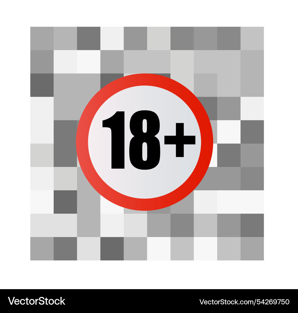 Pixel censored sign black censor bar concept Vector Image