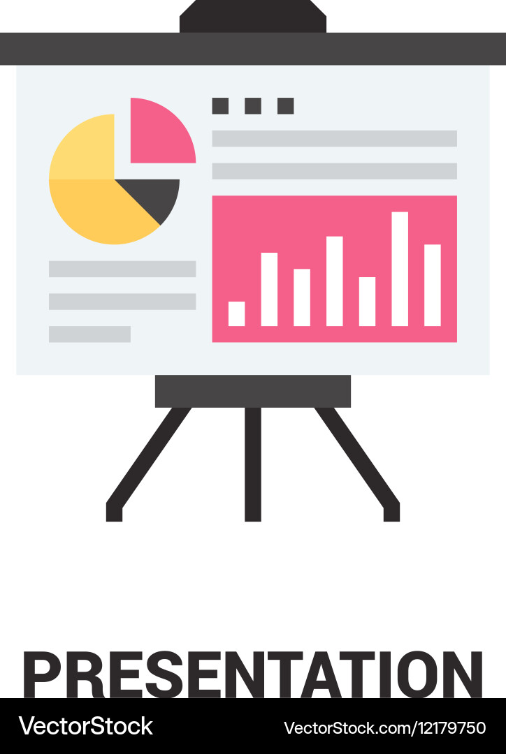 Presentation icon concept Royalty Free Vector Image