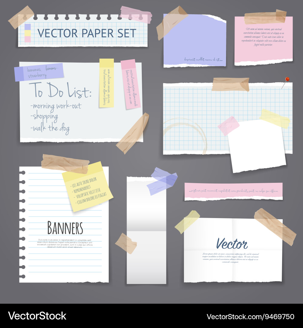 Sticky Notes & Banners Royalty Free Vector Image