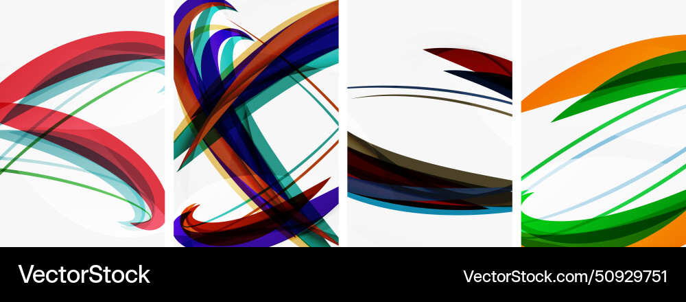Abstract colorful wave posters for wallpaper Vector Image