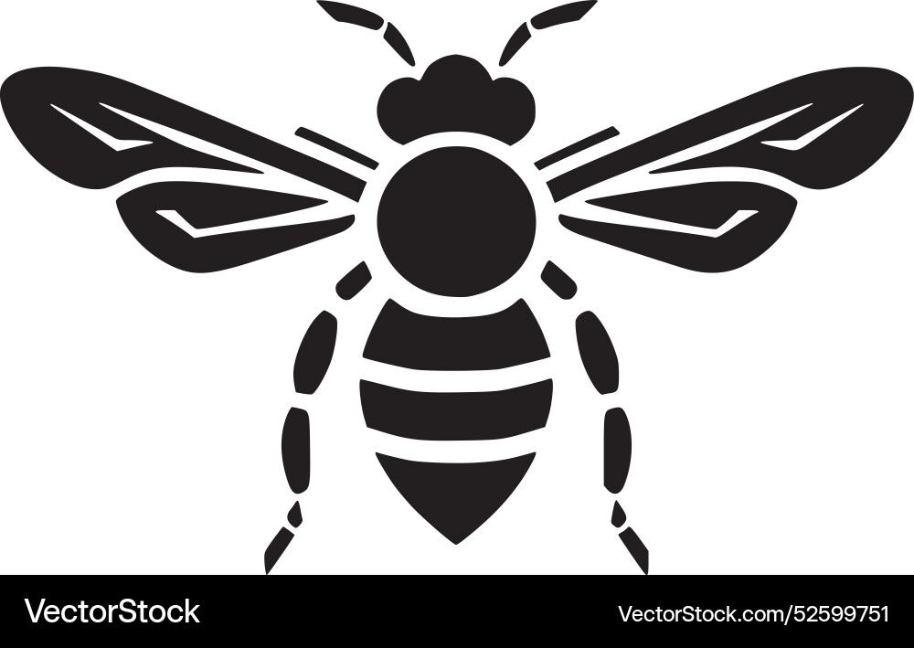 Bee - minimalist and simple silhouette Royalty Free Vector