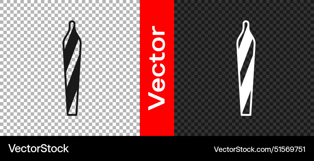 Black marijuana joint spliff icon isolated Vector Image