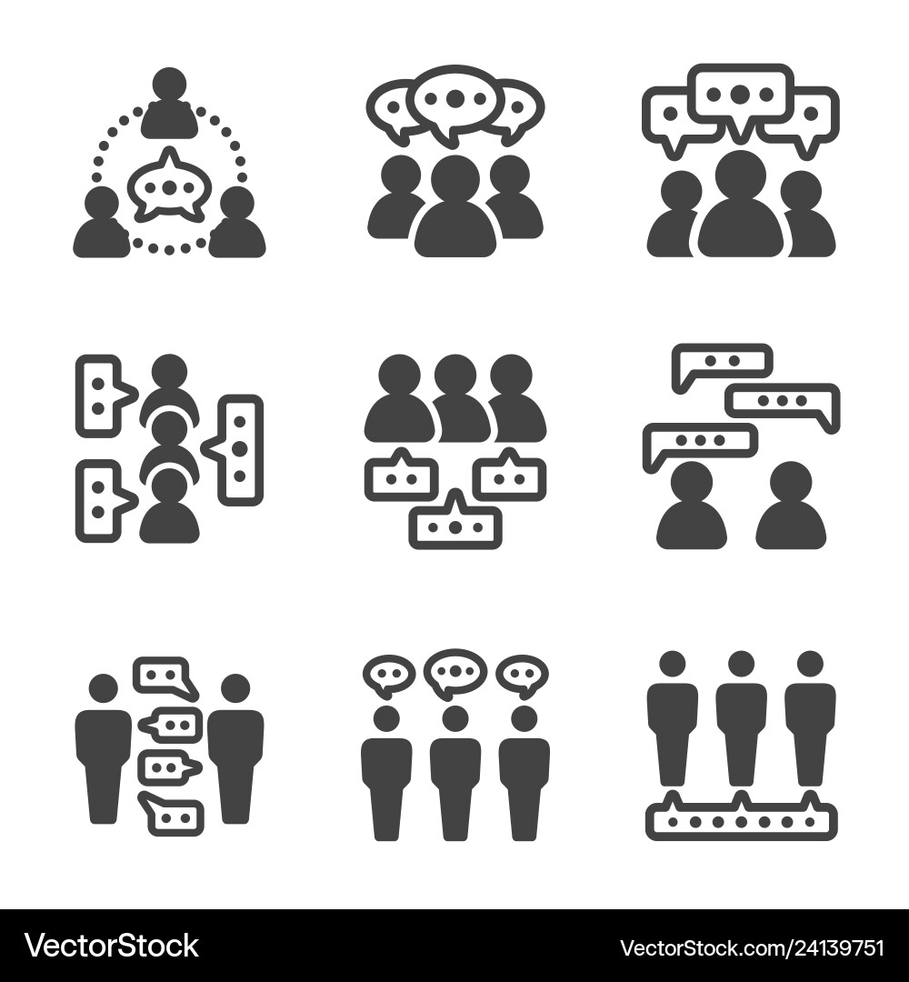 Dialogue people icon Royalty Free Vector Image