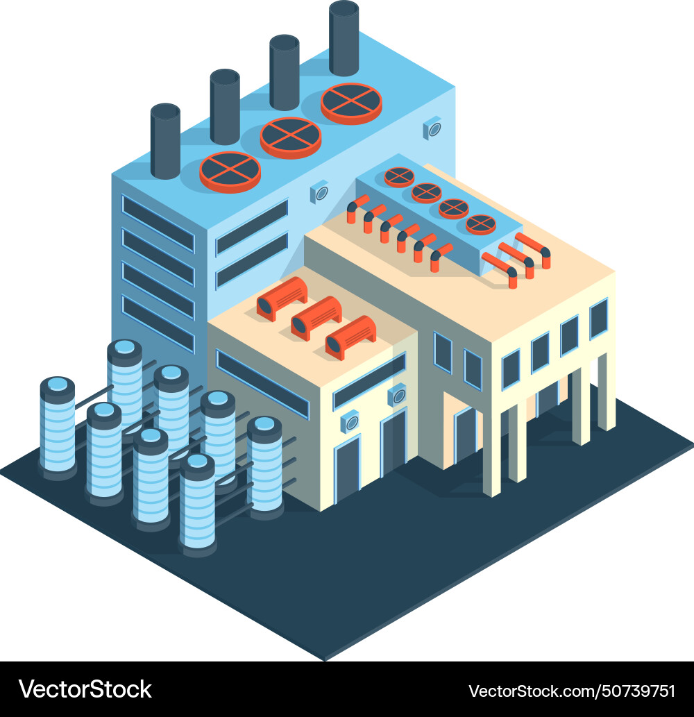 Factory building icon Royalty Free Vector Image