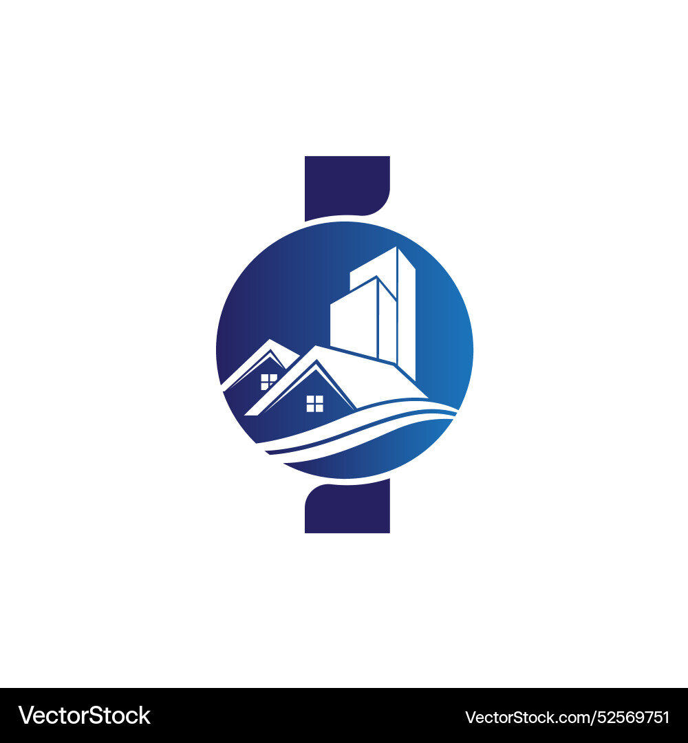 Letter i logo template colorful Royalty Free Vector Image