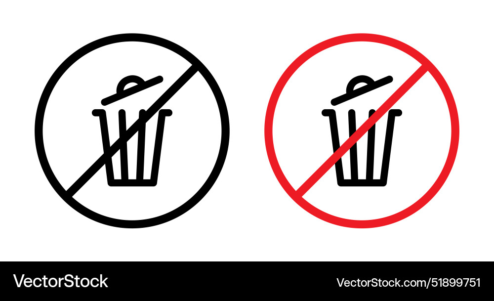 No trash allowed sign promote cleanliness Vector Image
