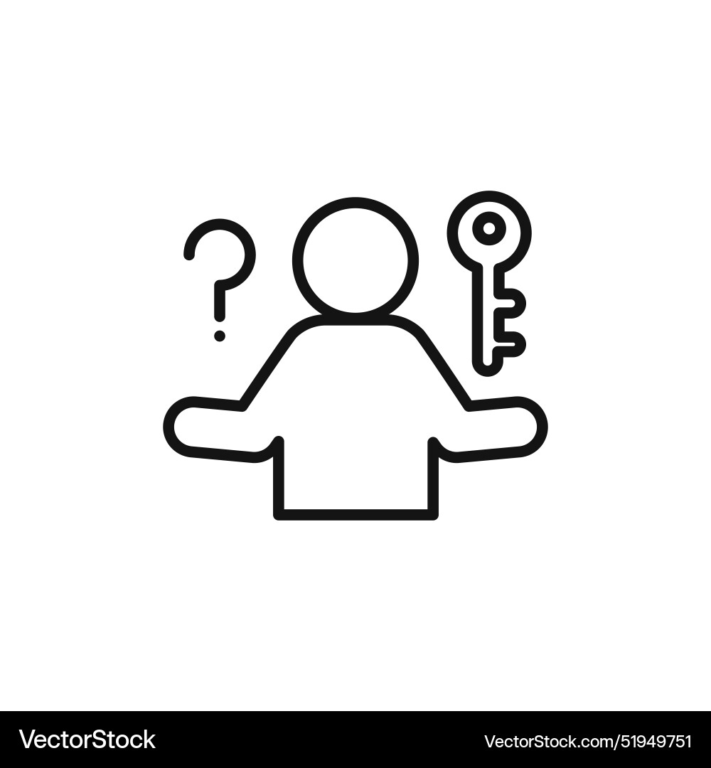 Problem solving skills logo sign outline Vector Image