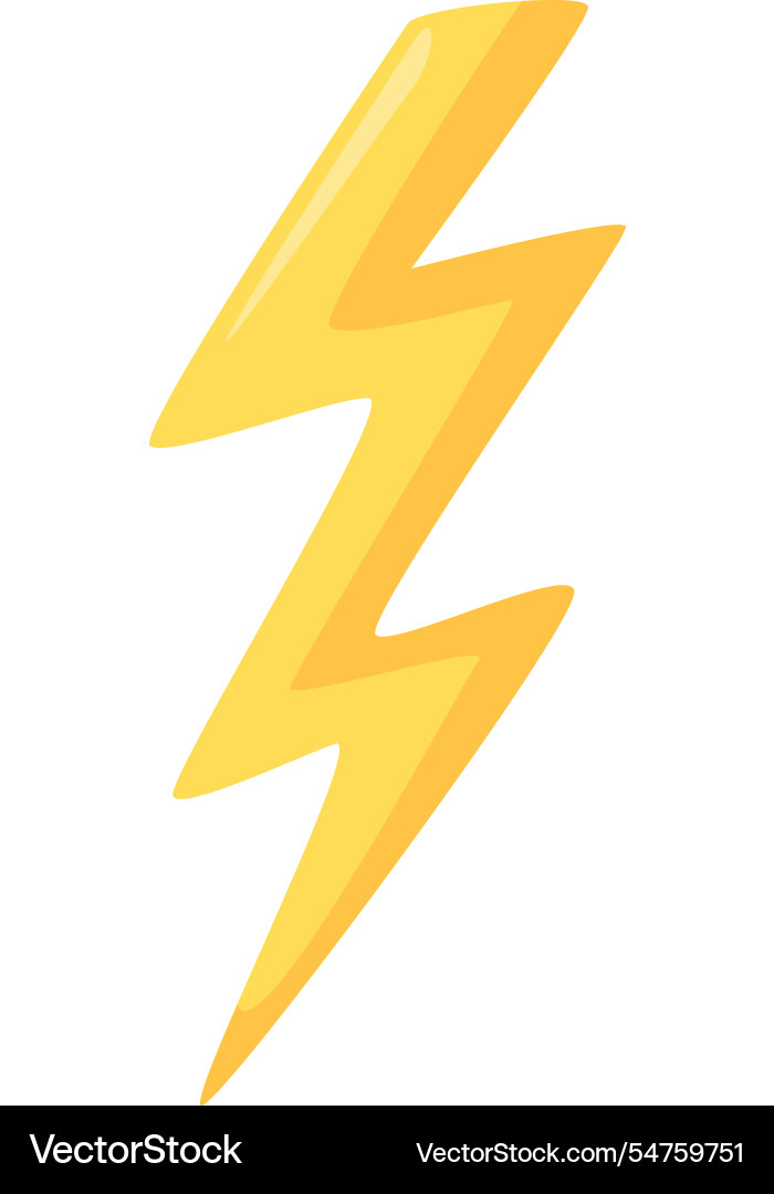 Yellow Lightning Bolt Royalty Free Vector Image