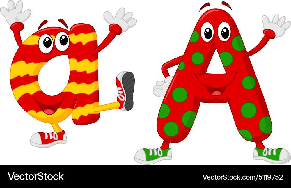 Cartoon alphabet Royalty Free Vector Image - VectorStock