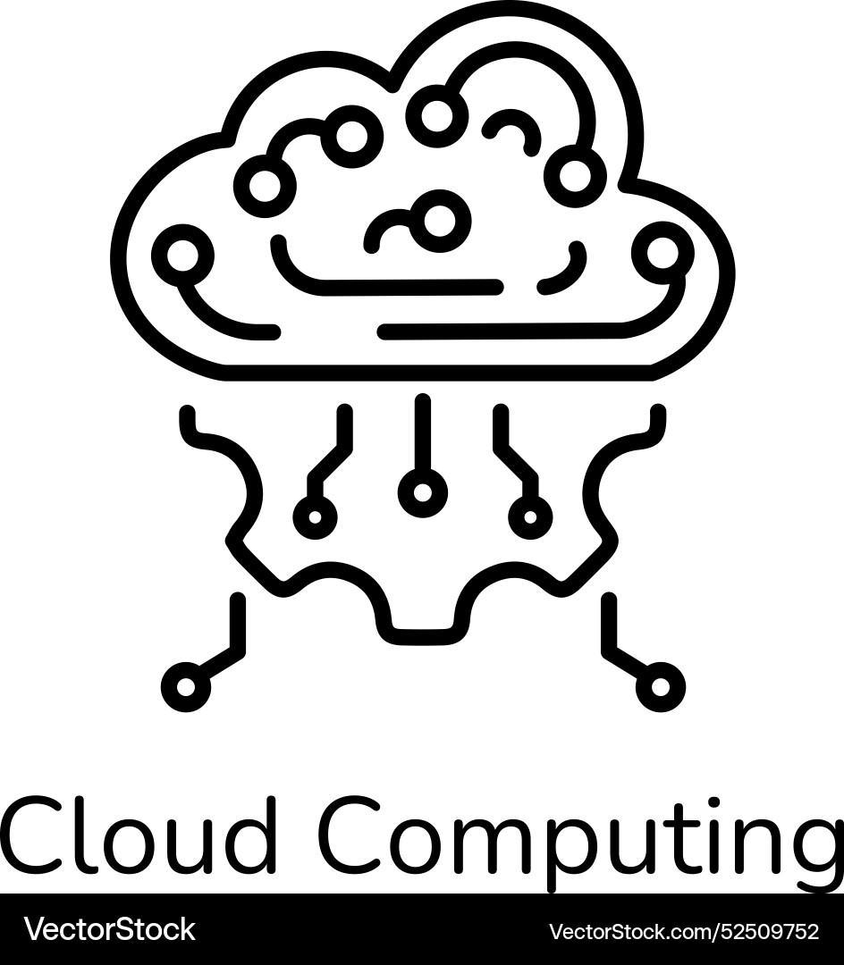 Cloud computing Royalty Free Vector Image - VectorStock