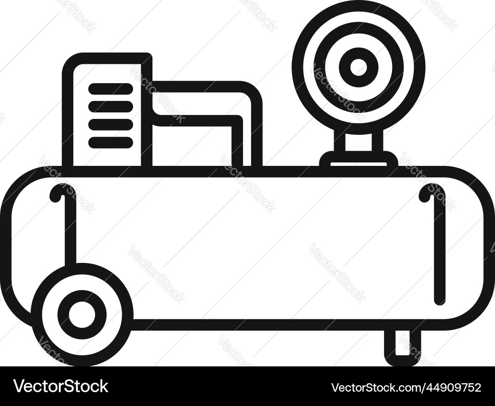 Cylinder compressor icon outline air Royalty Free Vector
