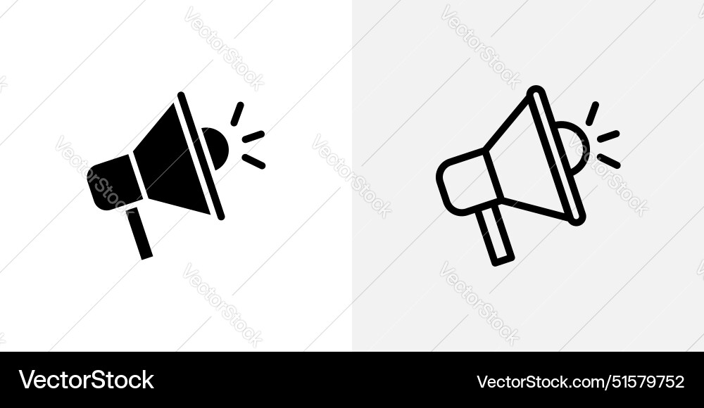 Megaphone icon set Royalty Free Vector Image - VectorStock