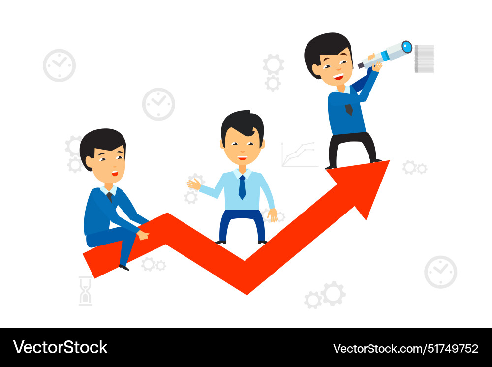 Partners meeting discuss project Royalty Free Vector Image