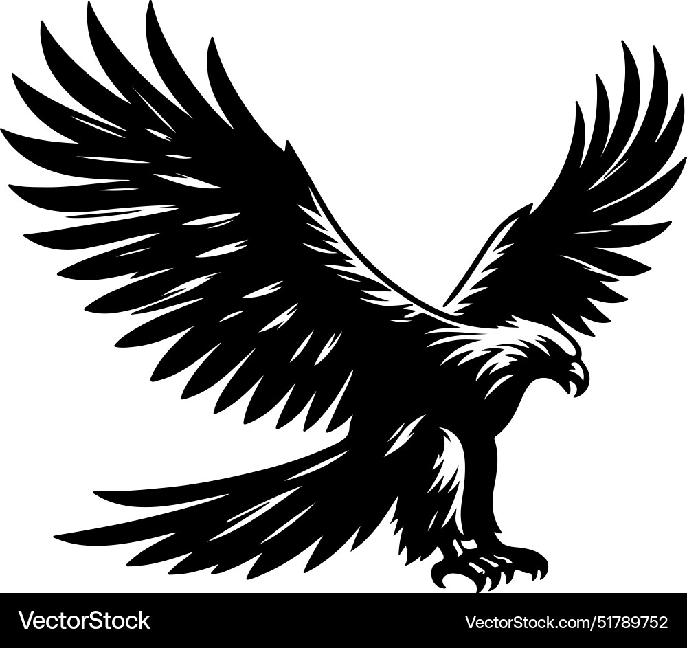 Philippine eagle isolated black design Royalty Free Vector