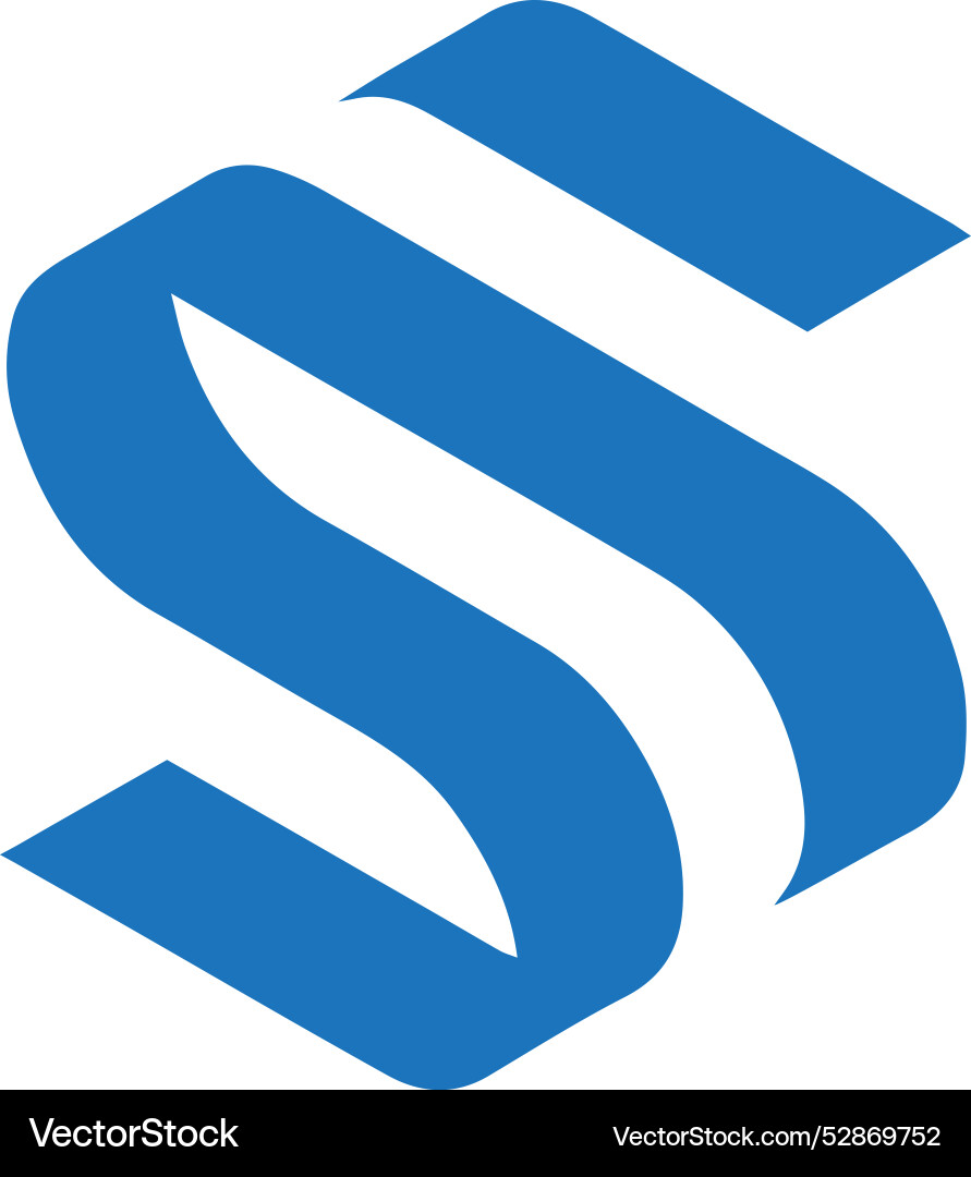 S or ss letter logo design Royalty Free Vector Image