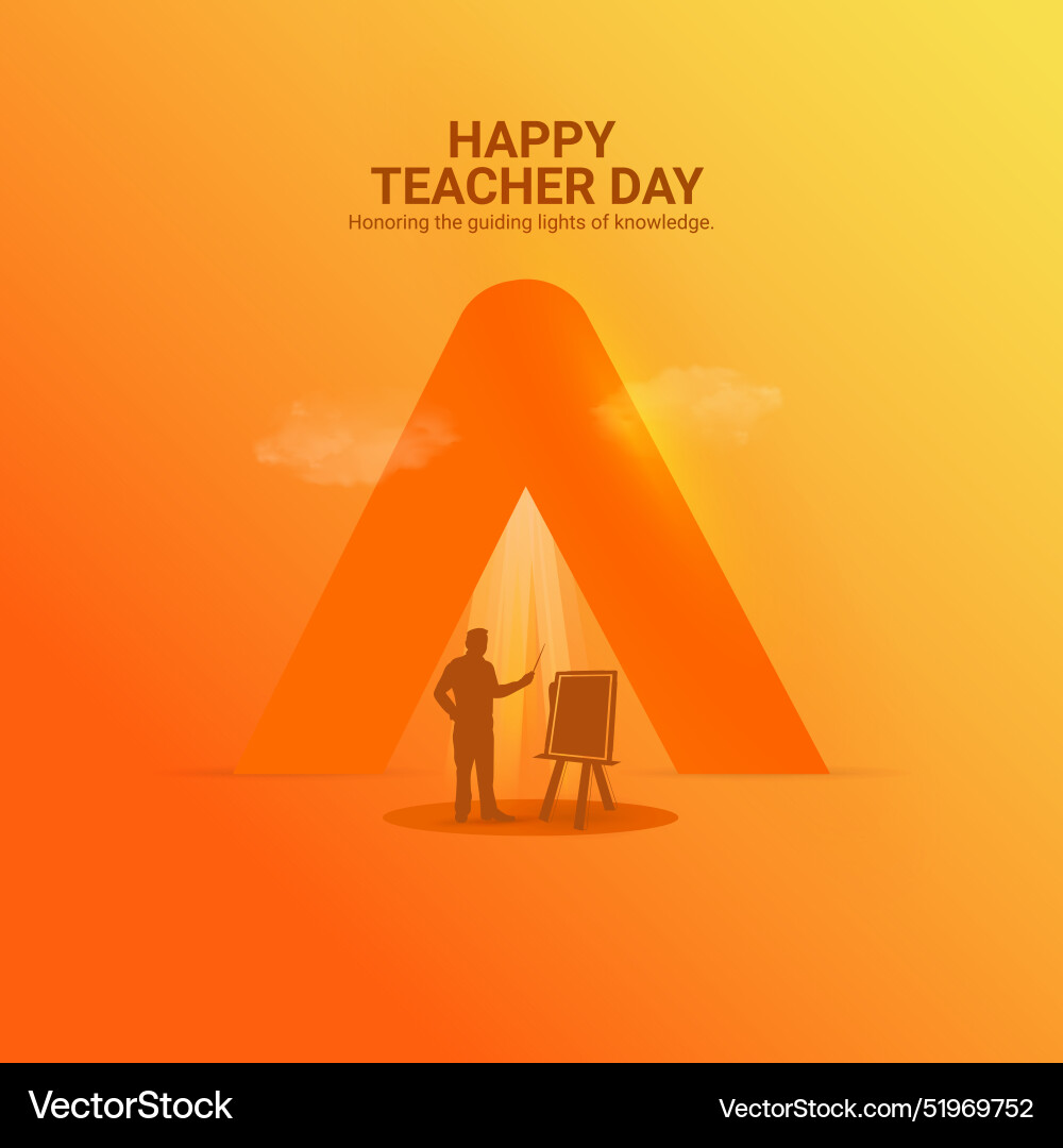 World teachers day creative ads design Royalty Free Vector
