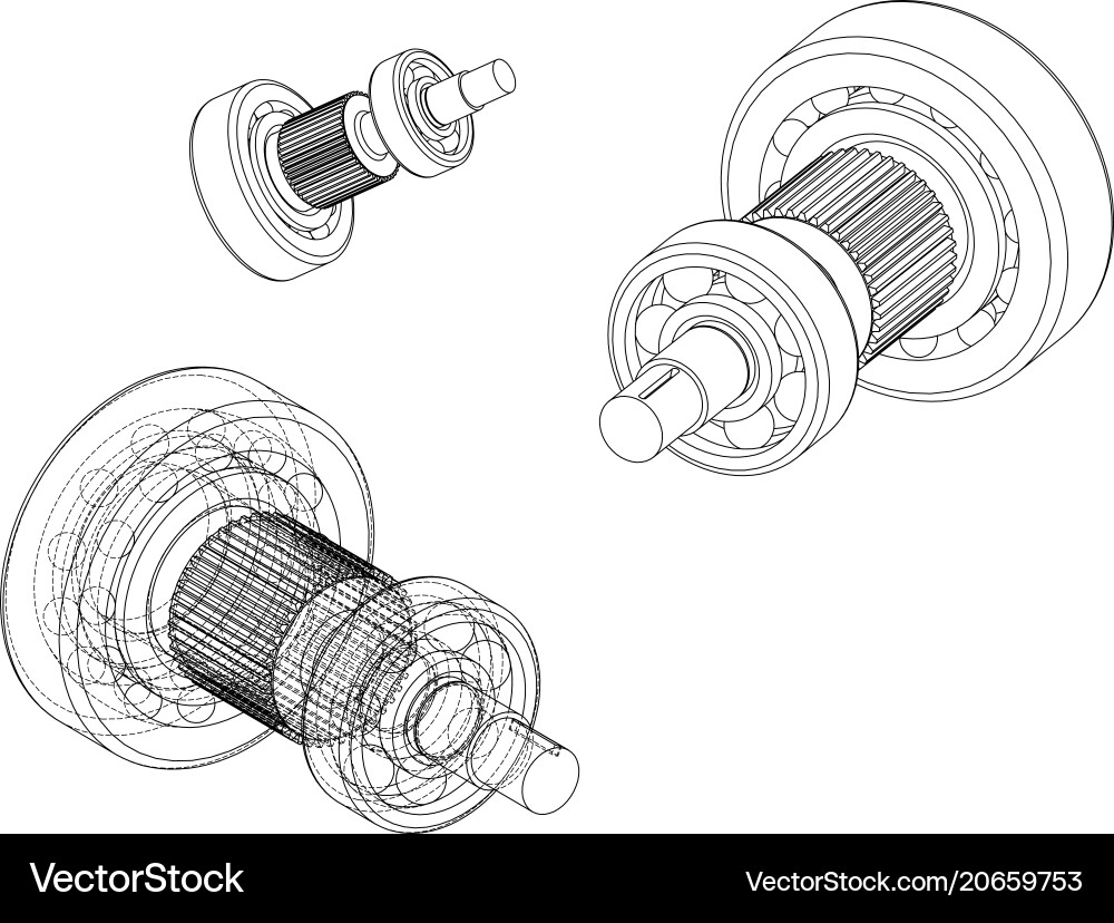 3d model of a cogwheel on white Royalty Free Vector Image