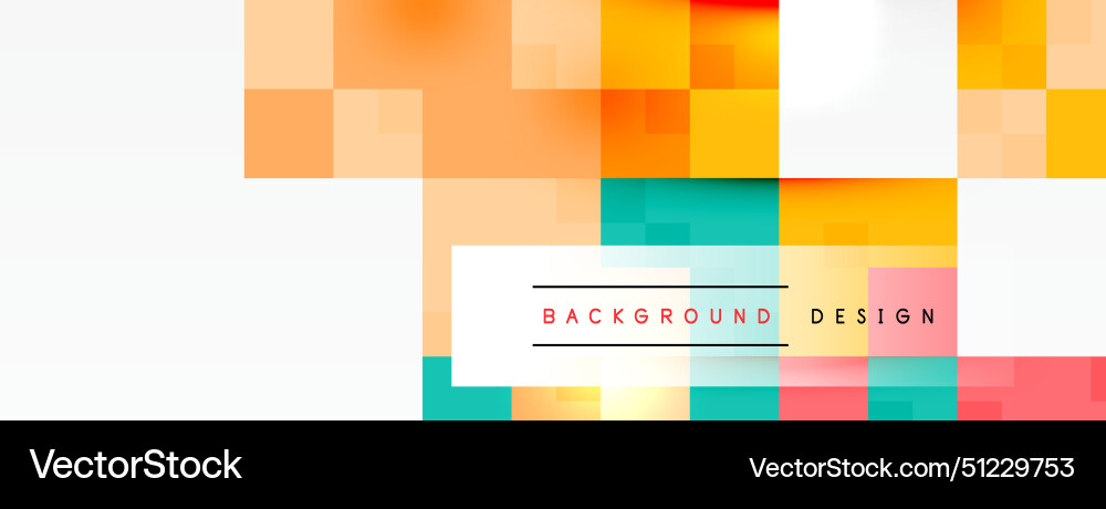 A colorful background with squares on a white Vector Image