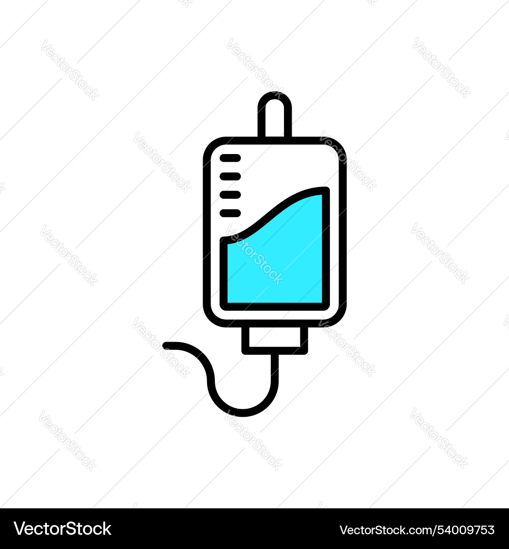 Iv bag icon isolated on white background Vector Image